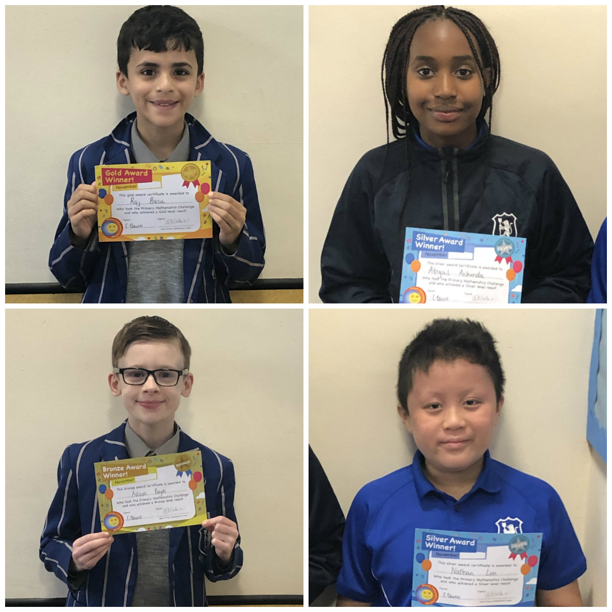 Primary Maths Challenge Success! – Bridgewater School – Prep. Department